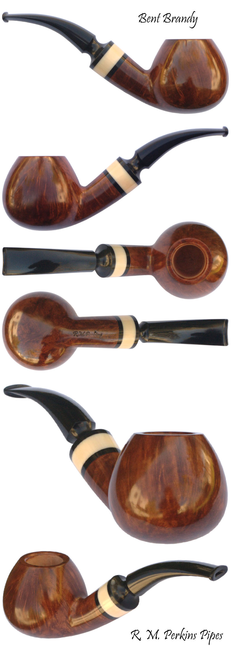R. M. Perkins Smoking Pipes - Bent Brandy